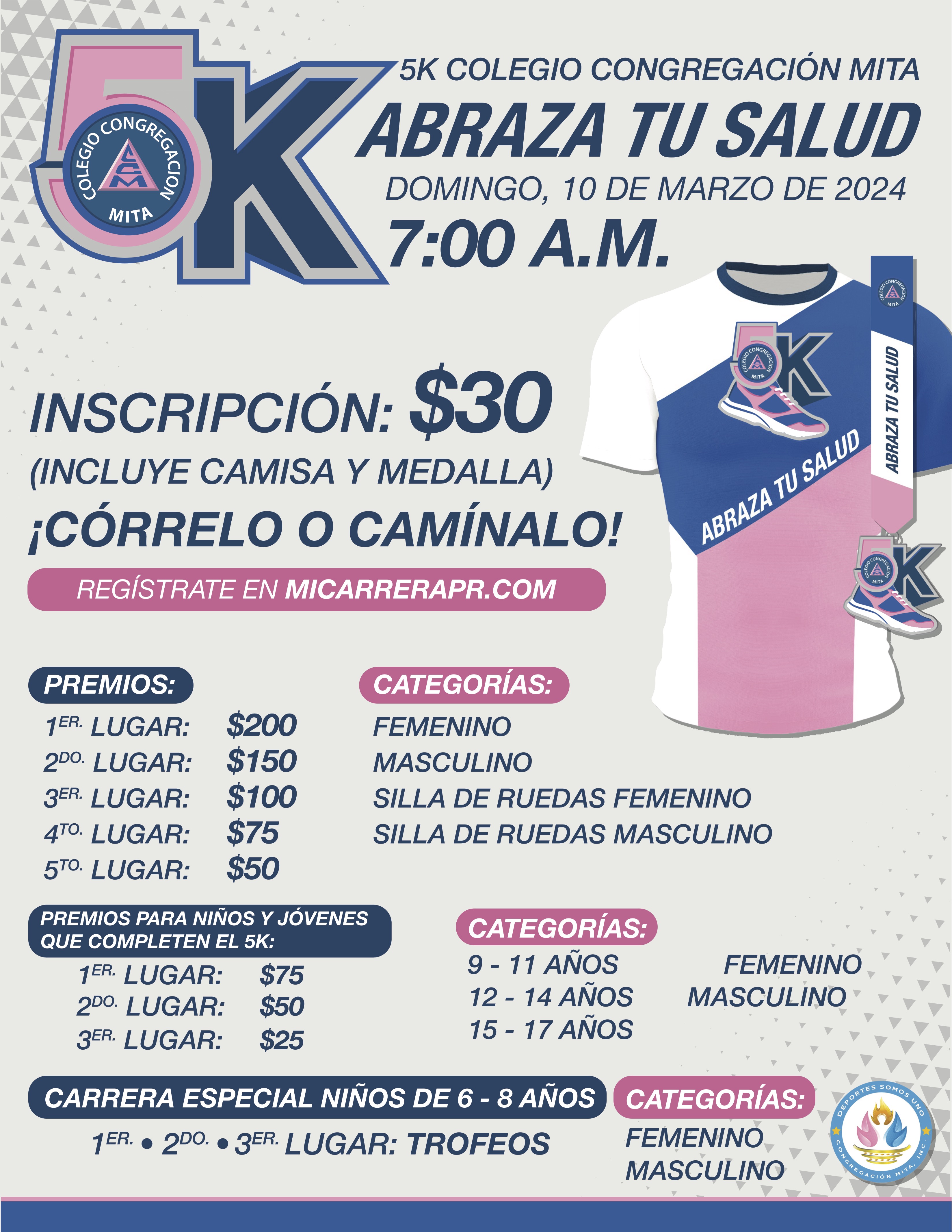 MiCarreraPR | 5k Colegio Congregación Mita - Abraza tu Salud